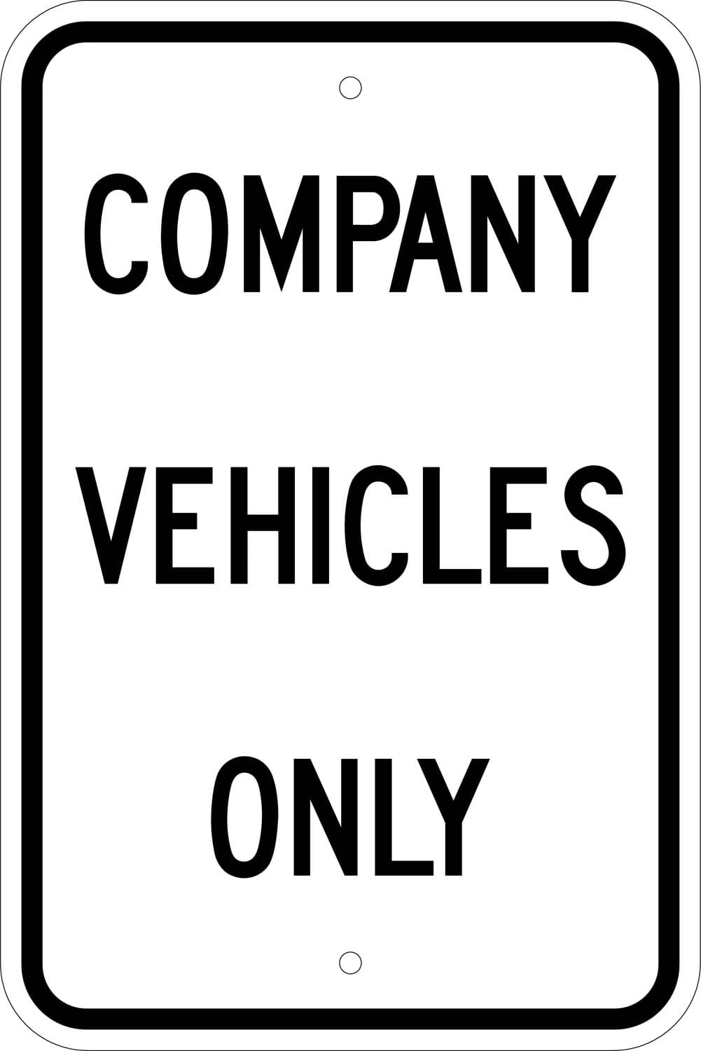 Company Vehicles Only Sign (G-80) | Cheap Street Signs