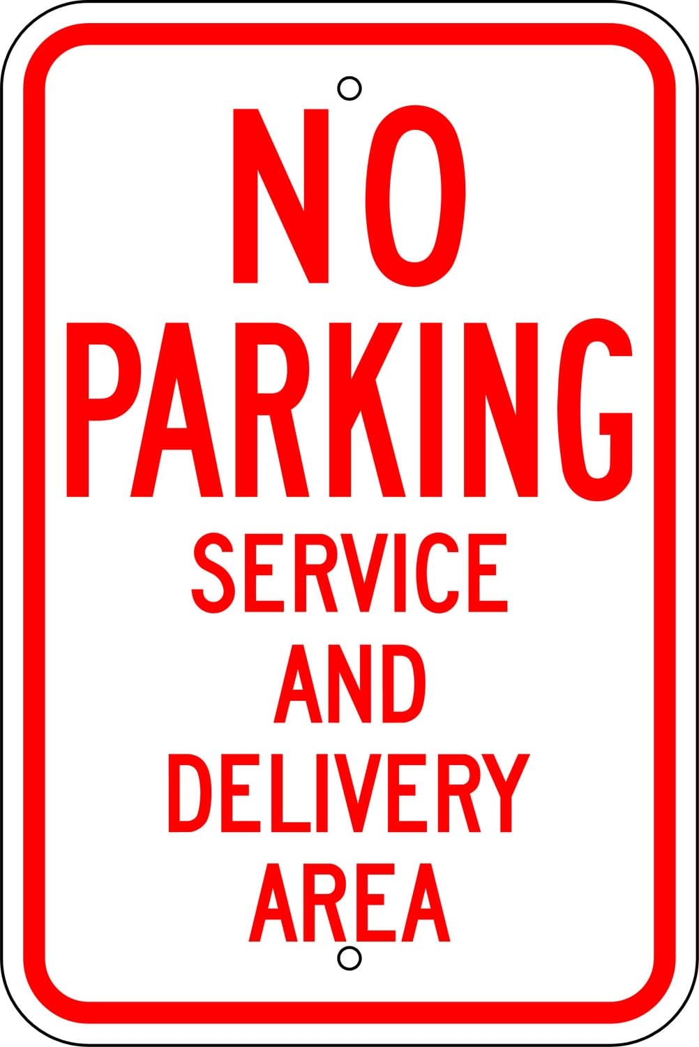 No Parking Service And Delivery Area Sign (R-97) | Cheap Street Signs