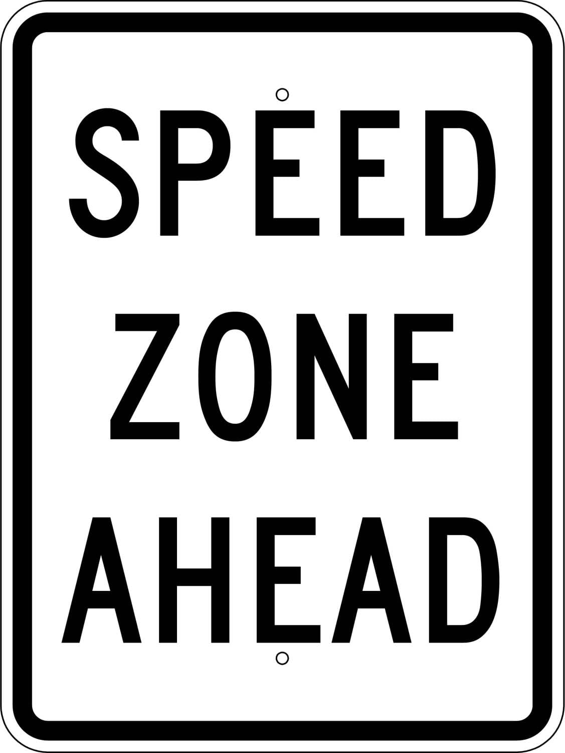 Speed Zone Ahead Sign (R2-2c) | Cheap Street Signs