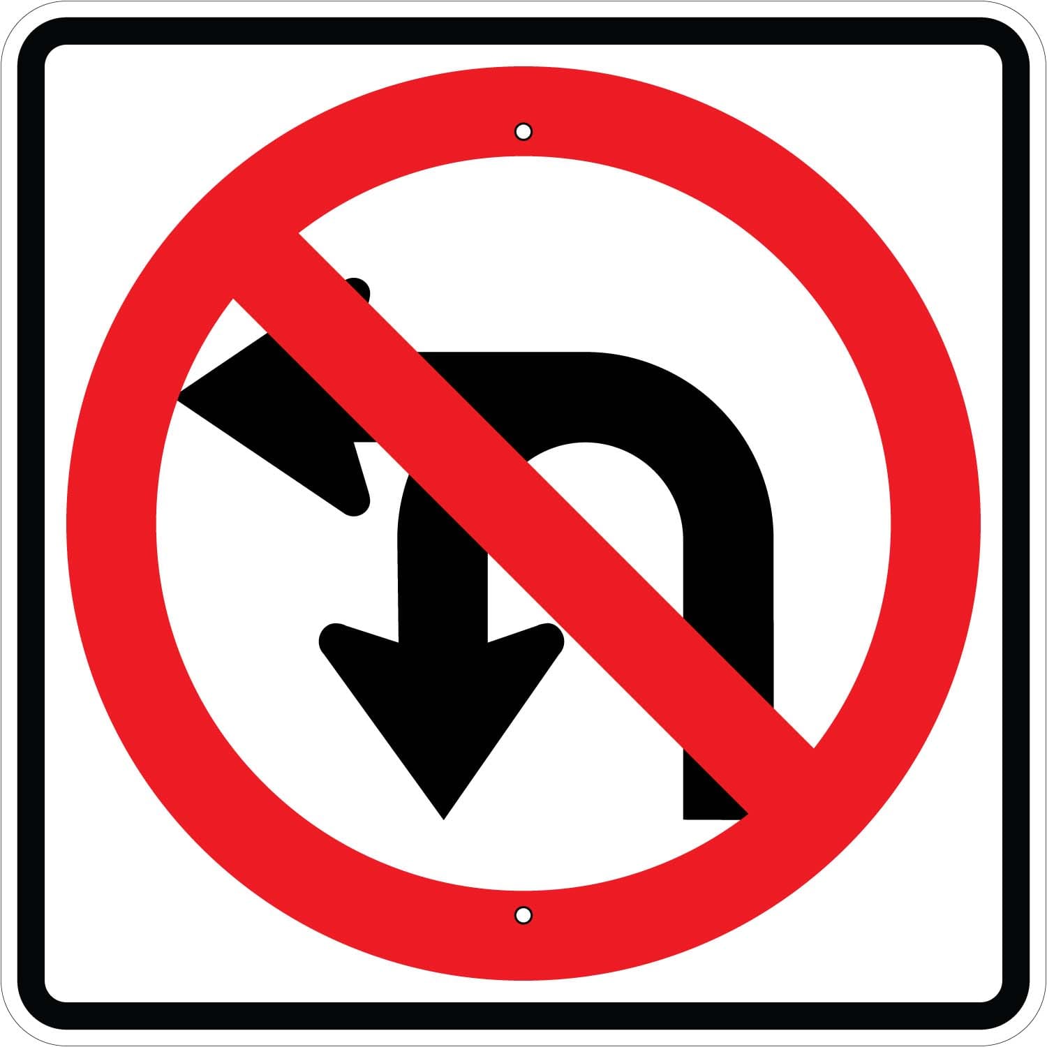 No U Or Left Turns Sign (R3-18) | Cheap Street Signs
