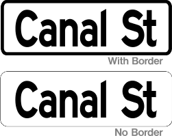 6″ Street Sign (D3-1) Double-Sided White-Black Letters | Cheap Street Signs